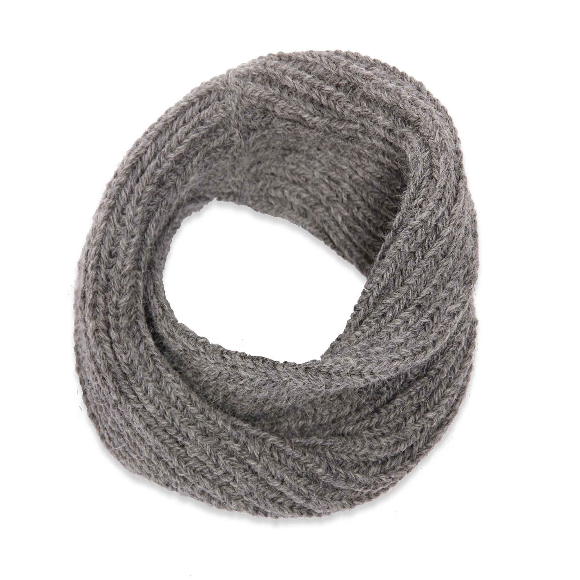 écharpe snood col enfant gris tricoté en laine et alpaga doux et chaud écharpe snood col enfant gris tricoté en laine et alpaga doux et chaud