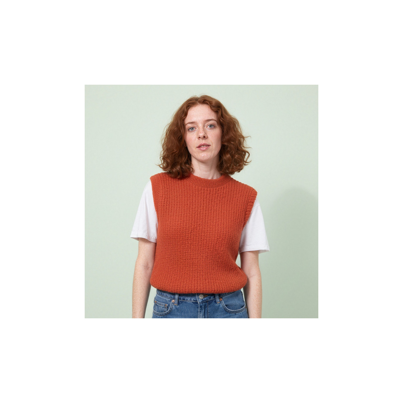 modele tricot pdf kit pull debardeur emilie pour femme en laine mohair